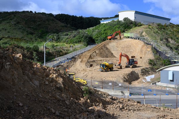 Construction of new sludge treatment plant and hillock removal